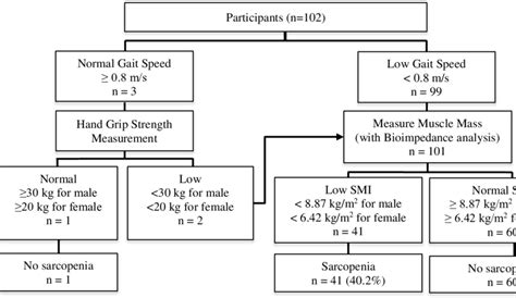 Diagnosis Of Sarcopenia According To The Ewgsop Algorithm Notes Smi
