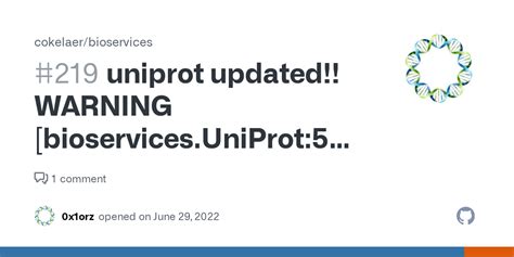 Uniprot Updated Warning [bioservices Uniprot 596] Status Is Not Ok With Bad Request · Issue
