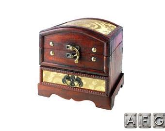 Wood Treasure Chest Etsy