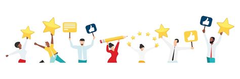 고객 피드백 평가 온라인 설문조사 개념 고객 경험을 평가하고 리뷰를 작성하고 피드백을 남기는 사람들 그룹 클라이언트 사용자 만족도 격리된 플랫 벡터 일러스트레이션 개념에