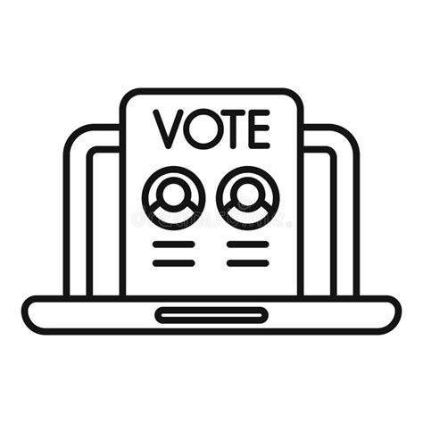 Online Vote On Laptop Representing Electronic Voting System Stock