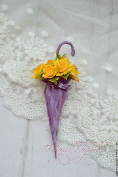 Брошь Зонтик заказать на Ярмарке Мастеров 8r3hvru Брошь булавка Владивосток Кукла из