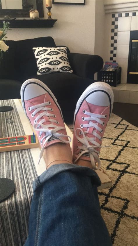 Peach Converse Cute Sneakers Pink Converse Outfits Outfits With