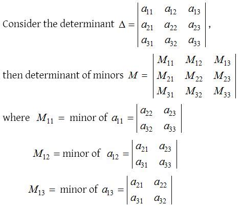 Determinant Of A Matrix CBSE Library
