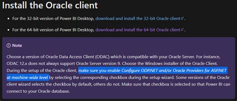 Oracledataaccessclient Installed But Powerbi Say Microsoft
