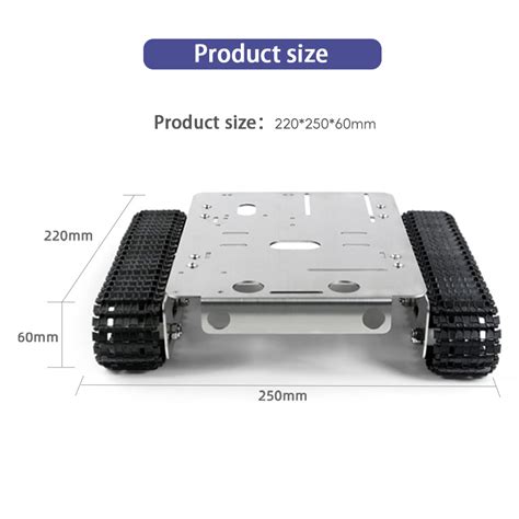Tracked Robot Chassis Smart Car Platform Stainless Steel Chassis With