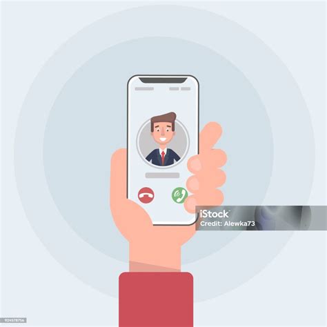 스마트폰 화면에 들어오는 호출입니다 평면 디자인 벡터 일러스트입니다 서비스를 호출합니다 웹 배너 웹 사이트 인포 그래픽에 대 한 현대 개념 크리에이 티브 플랫 디자인 벡터