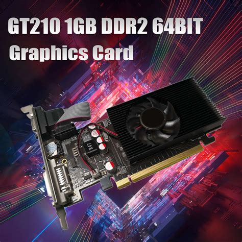 Gt210 1gb Ddr2 64bit Graphics Card Pcie 20 Gpu Hdmi Compatible Dvi Vga