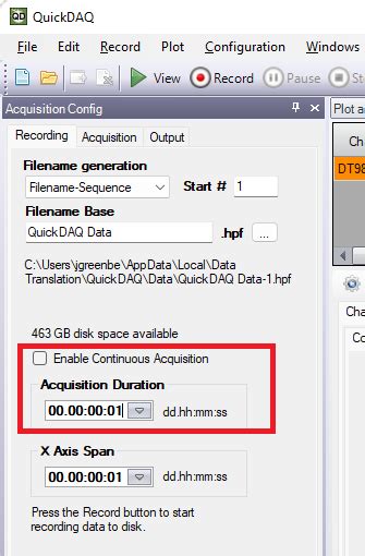 How To Control Data Acquistion Duration In Daq Dt9816 S Data Acquisition Daq And Data Logging