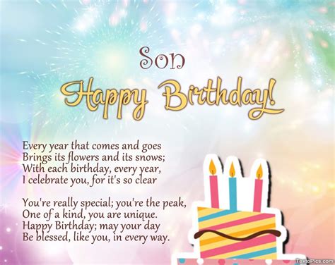 Happy Birthday Son Poem