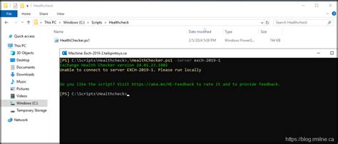 Exchange Healthcheck Script Unable To Connect To Remote Server Hello