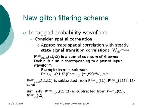 Power Estimation Techniques And A New Glitch Filtering
