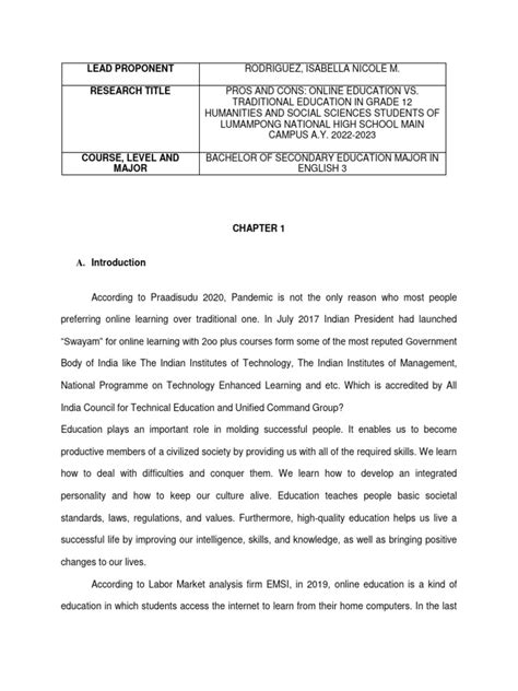 Research Paper Pros And Cons Pdf Educational Technology Learning