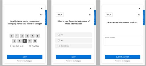 website survey widget support center netigate