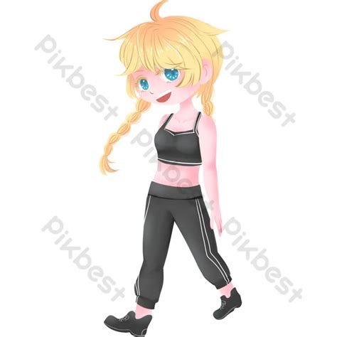 노란 머리를 가진 귀여운 소녀 일러스트 Png Psd 무료 다운로드 Pikbest