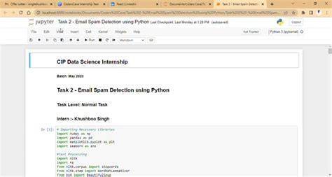 khushboo singh on linkedin coderscave internship github datascience