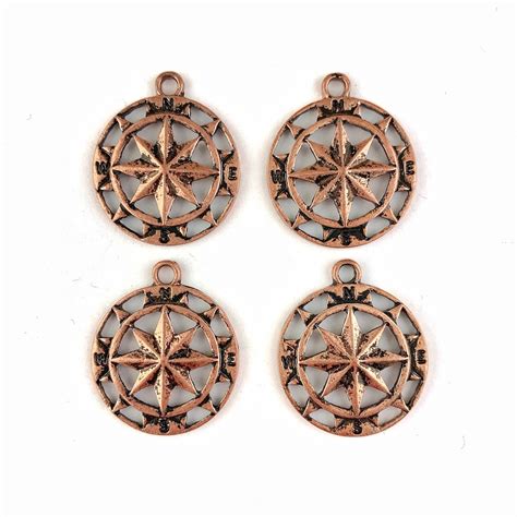 Compass Charm Etsy