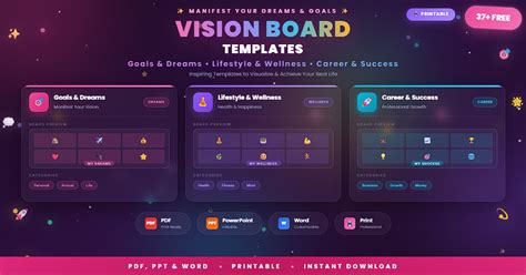 37 Free Printable Vision Board Templates In Pdf Ppt And Word