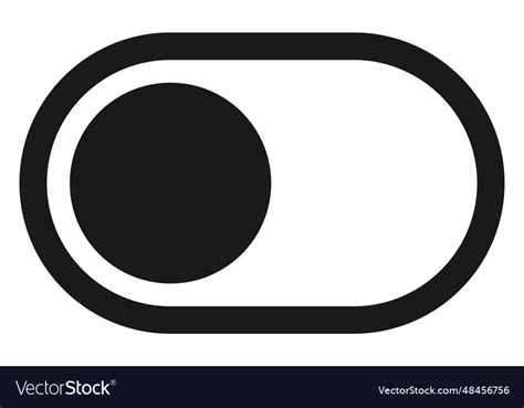 Simple Black Switch Toggle Button Ui Element Vector Image