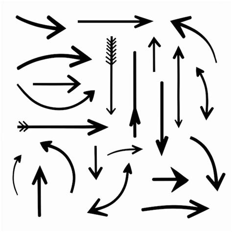 Premium Vector Assortment Of Dynamic Black Arrows Varied In Direction