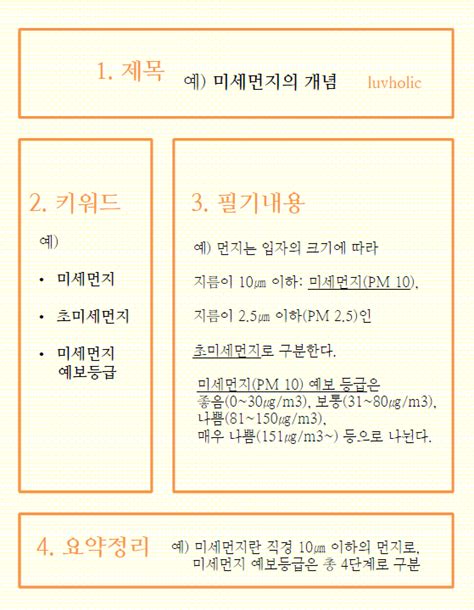 [꿀팁] 코넬식 노트 필기법을 알아보자 현명 인용구 어휘 영감 인용구