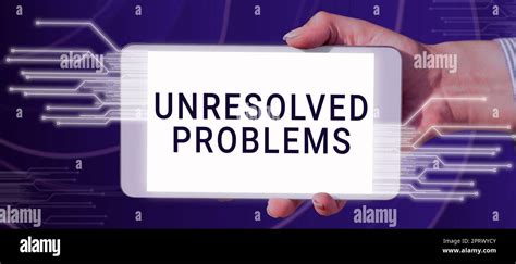 Text Caption Presenting Unresolved Problems Word Written On Those Queries No One Can Answer