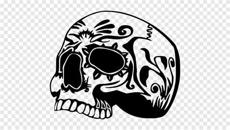 벽 데칼 Calavera 해골 스티커 해골 단색화 색깔 Png Pngegg