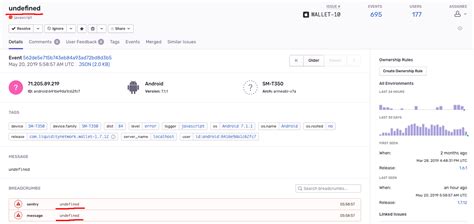 Undefined Error With Absence Of Any Additional Info · Issue 582 · Getsentrysentry React Native