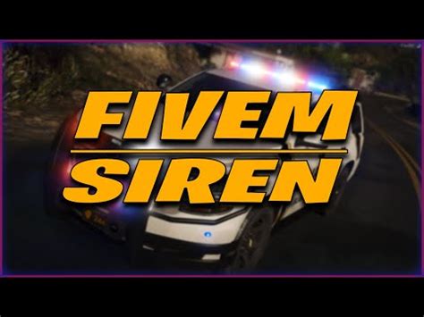 How To Change Siren In Fivem Gtav Mods YouTube