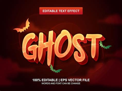 Premium Vector Ghost Text Effect
