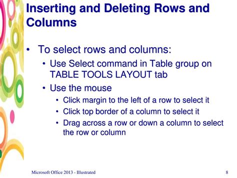 creating and formatting tables ppt download