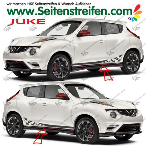 Nissan Juke Nismo R Checker Look Side Stripes Graphics Decals