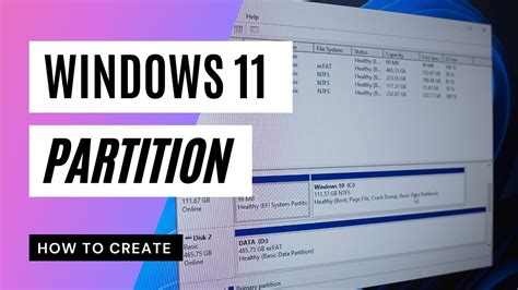 How To Create Partition Shrink Drive Partition To Install Windows 11 Youtube