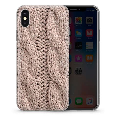 Knitted Texture Knittinghandicrafts Phone Case Cover For Iphone