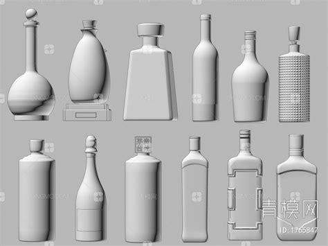 【酒 酒瓶 酒水饮料 白酒 洋酒 葡萄酒 红酒 香槟3d模型】 现代vr有灯光有贴图max2016酒 酒瓶 酒水饮料 白酒 洋酒 葡萄酒 红酒