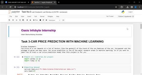 Anandkar Akshay On Linkedin Oibsip Oasisinfobyte