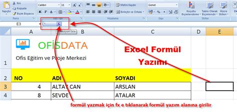 Excel Formül Örnekleri