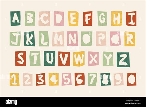 Vector Numbers And Alphabets Typography Set Stock Vector Image And Art Alamy