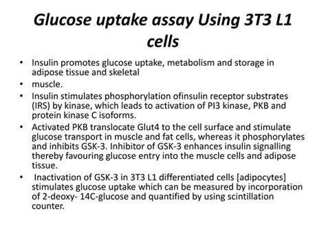 Glucose Uptake Assay Pptx