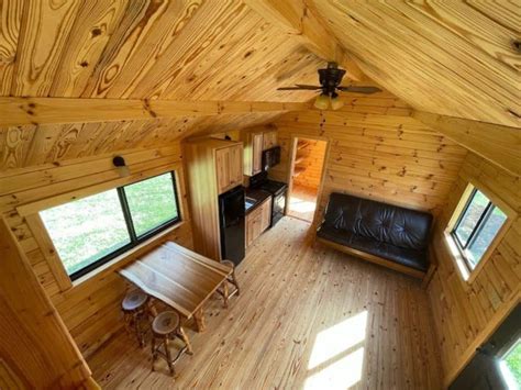 Gorgeous 2 Bedroom Tiny Cabin On Wheels Is Turnkey Ready Tiny Houses