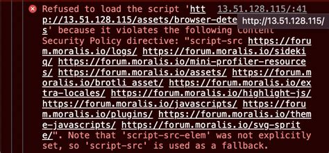 Solved Script Src Elem Error When Deploying Web Moralis General Moralis Web3 Forum