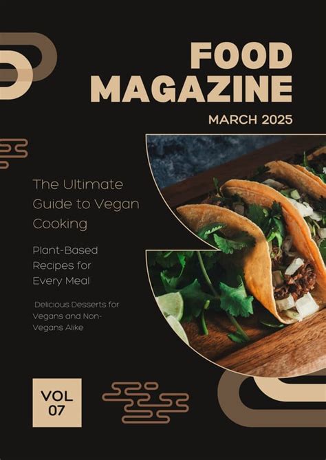 Page 4 Free And Customizable Food Magazine Cover Templates Canva