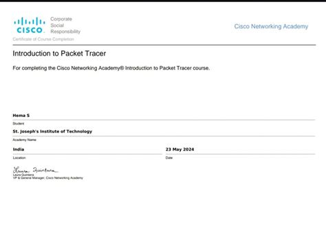 Hema S On Linkedin Happy To Share My New Certificate Introduction To Packet Tracer Course