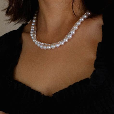 Double Layered Freshwater Pearl Choker Mj 1562 Missjoaquim Pearl Jewelry