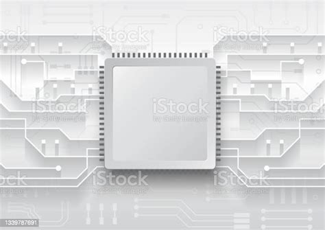 하이테크 디지털 데이터 연결 시스템을 통한 회로 기술 배경 Cpu에 대한 스톡 벡터 아트 및 기타 이미지 Cpu 가상현실 개념 Istock