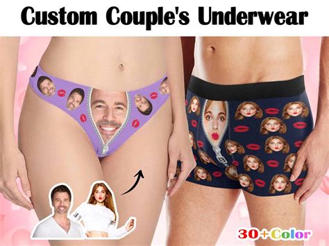 Custom Face Boxers Personalized Valentines Thong Custom Add Your