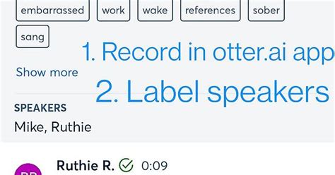 Otter Ai Transcribing Software Example With Ruthie R Keep Coming Back