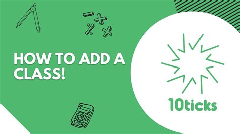 How To Add A Class Within Your 10ticks Online Worksheets Account Youtube