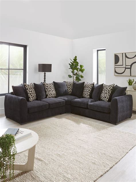 Home And Garden Made To Order Black Living Room Fabric Sofas Very