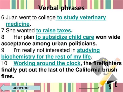 Verbal Phrase Examples Hot Sex Picture